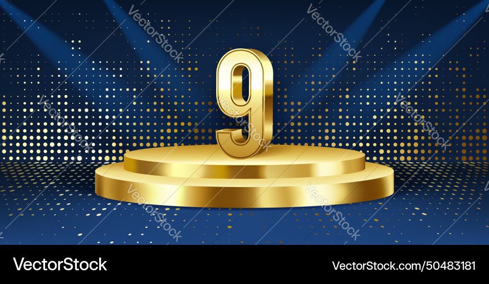 9th year anniversary background Royalty Free Vector Image