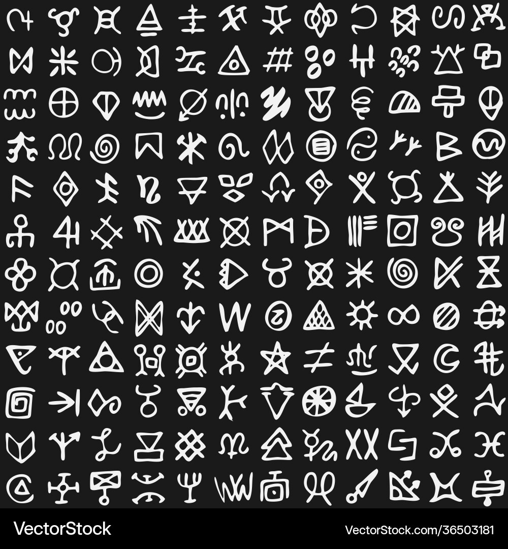 Ancient Rune Symbols - Futhark Script Royalty Free Vector