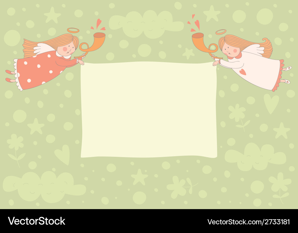 Angel Text Frame Royalty Free Vector Image - VectorStock