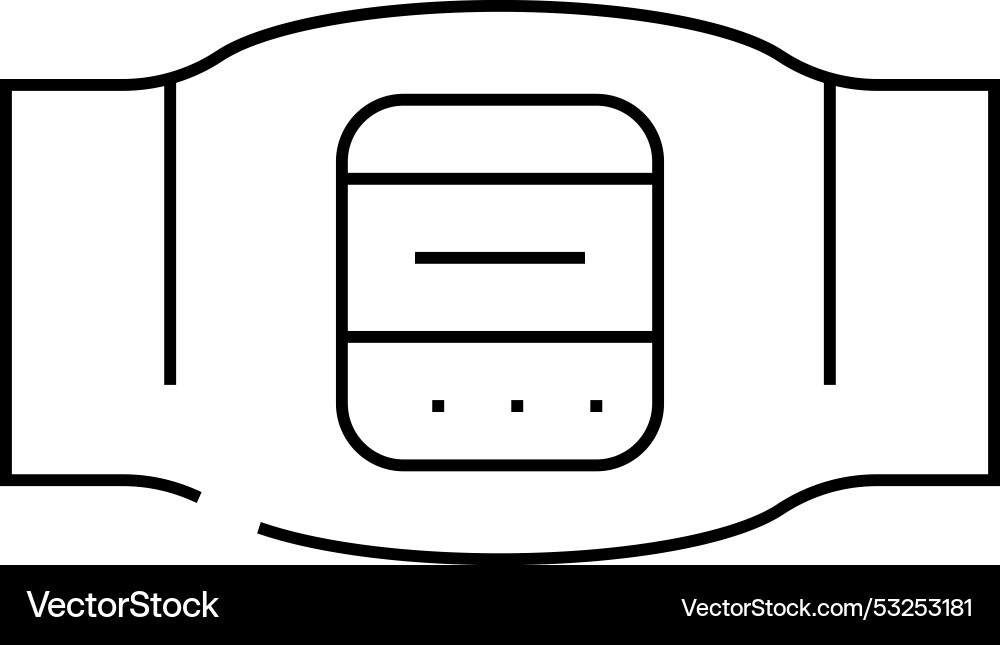 Body electrical stimulator line icon Royalty Free Vector