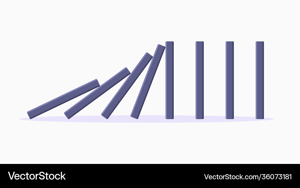 Domino Effect Business Risks Royalty Free Vector Image