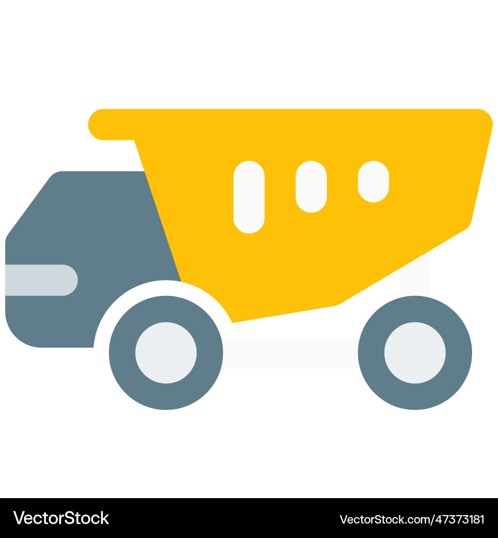 Dump truck loading soil or sand Royalty Free Vector Image