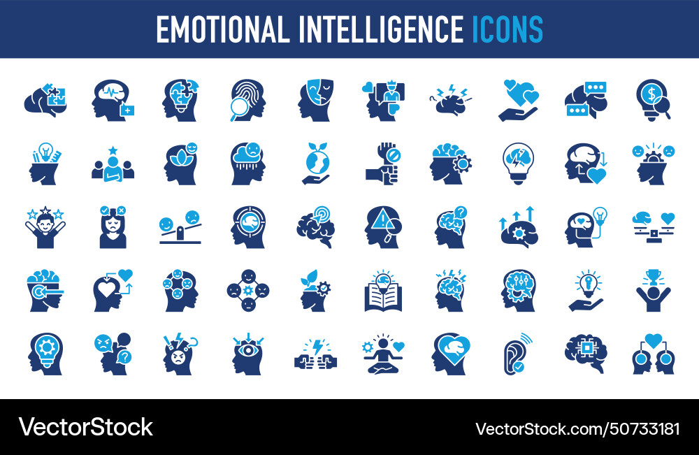 Emotional intelligence icon such as social skills Vector Image