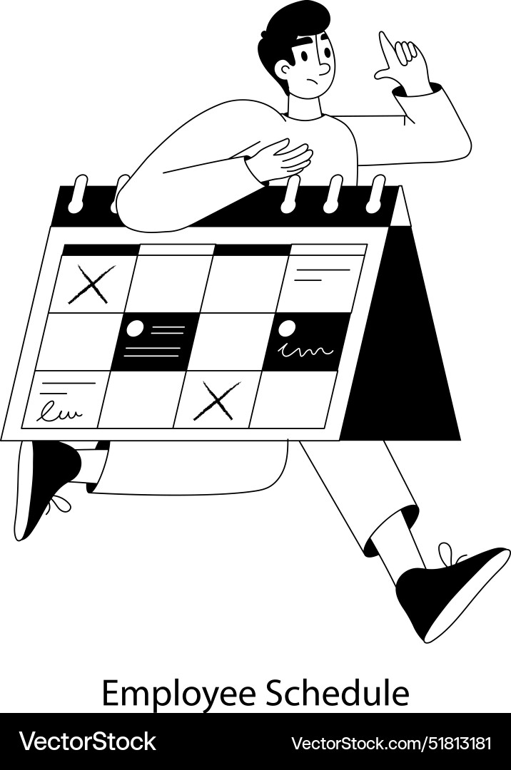 Employee schedule Royalty Free Vector Image - VectorStock