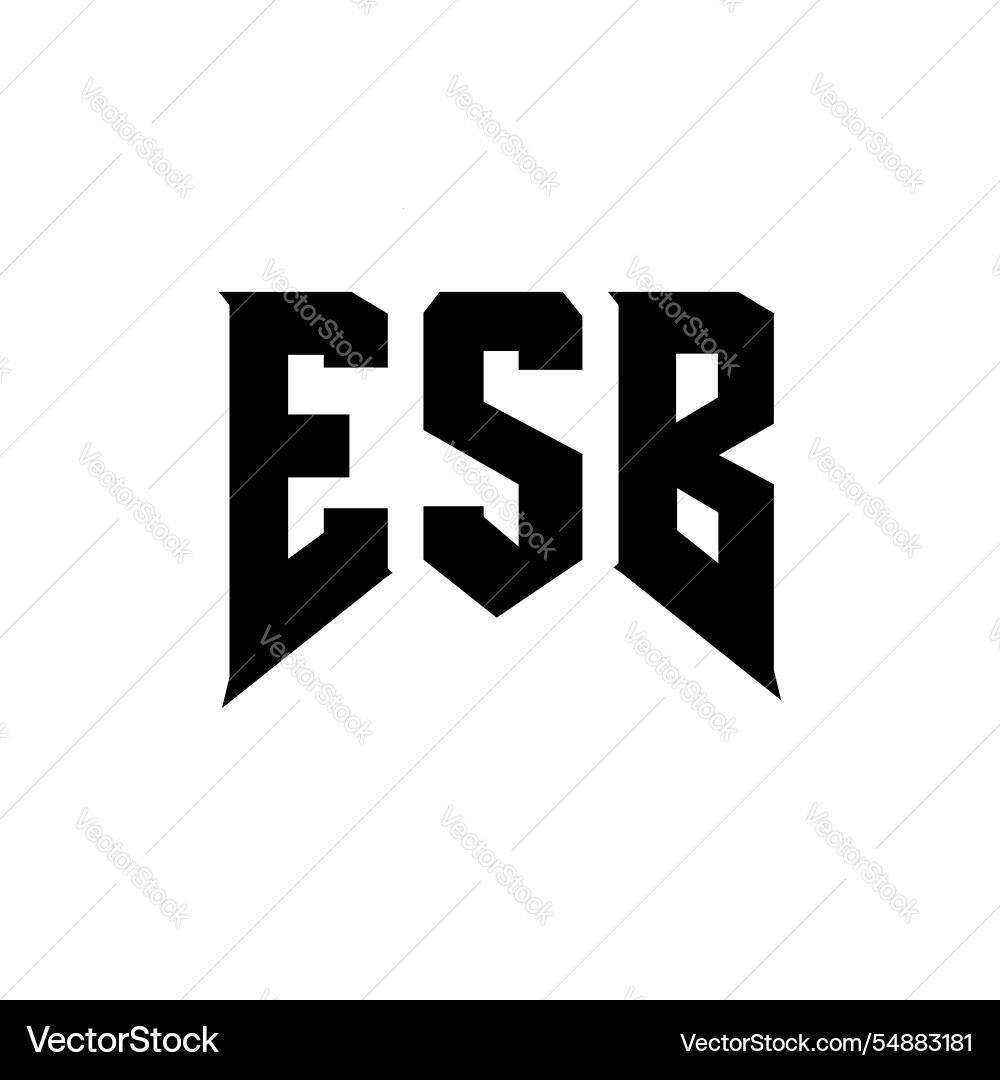 Esb letter logo design for technology company Vector Image