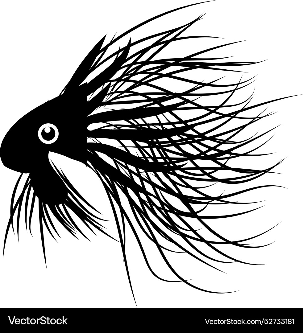 Fish collection silhouette trendy design Vector Image