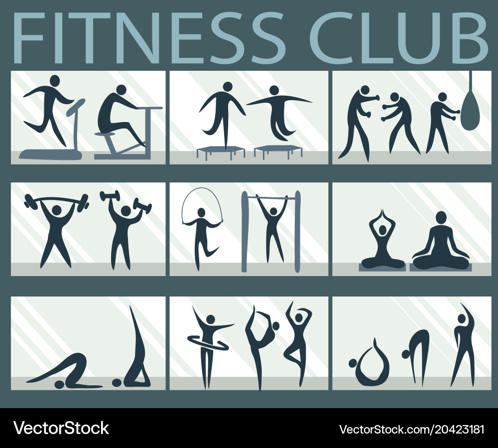 Fitness club Royalty Free Vector Image - VectorStock