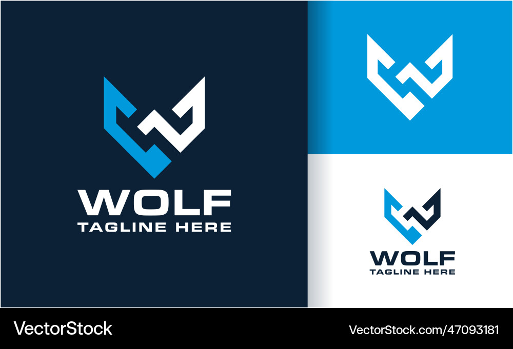 Geometric wolf logo Royalty Free Vector Image - VectorStock