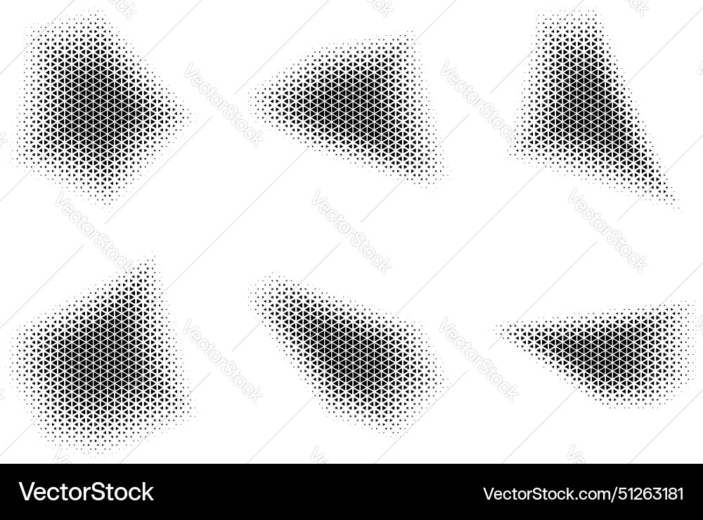 Halftone triangle pattern reprographic technique Vector Image