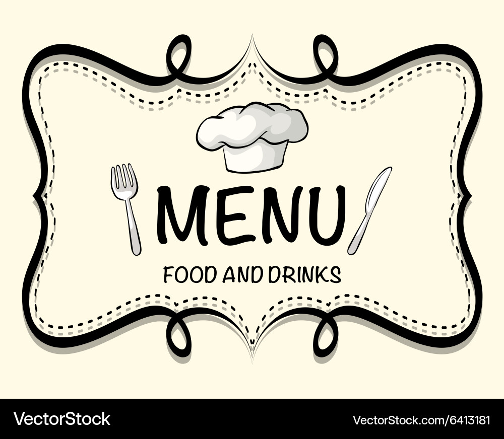 Logo design of restaurant menu Royalty Free Vector Image