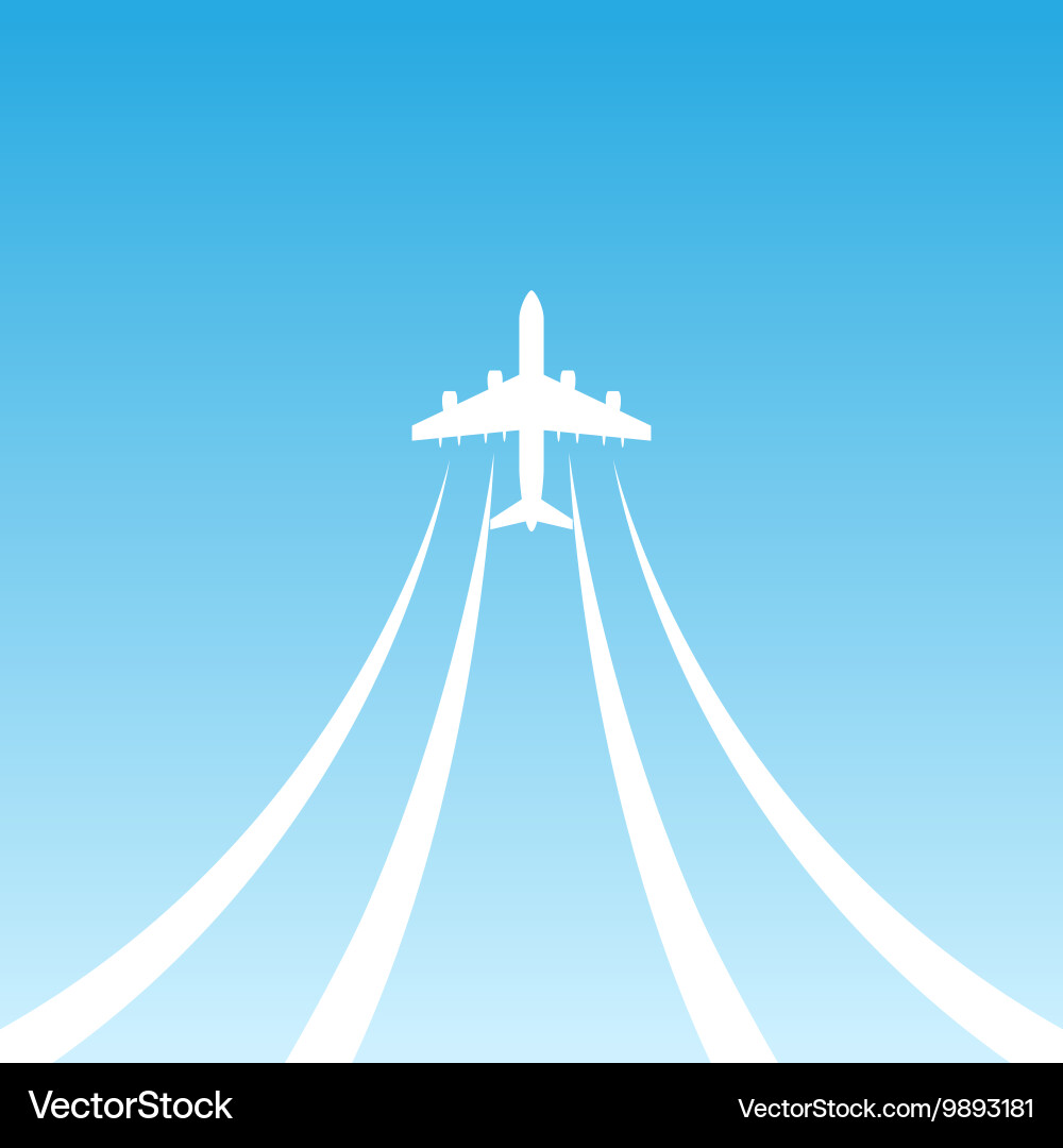 Plane takeoff white icon Royalty Free Vector Image