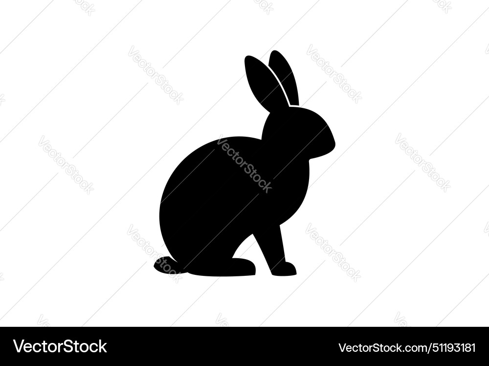 Rabbit bunny silhouette Royalty Free Vector Image