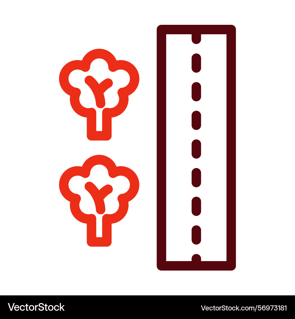 Roadside thick line two color icons for personal Vector Image