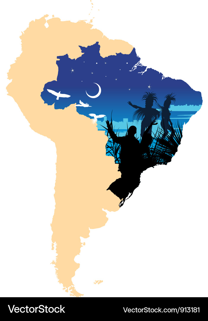 South america Royalty Free Vector Image - VectorStock