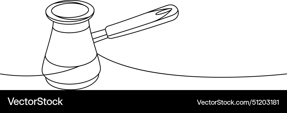 Traditional coffee pot one line continuous drawing