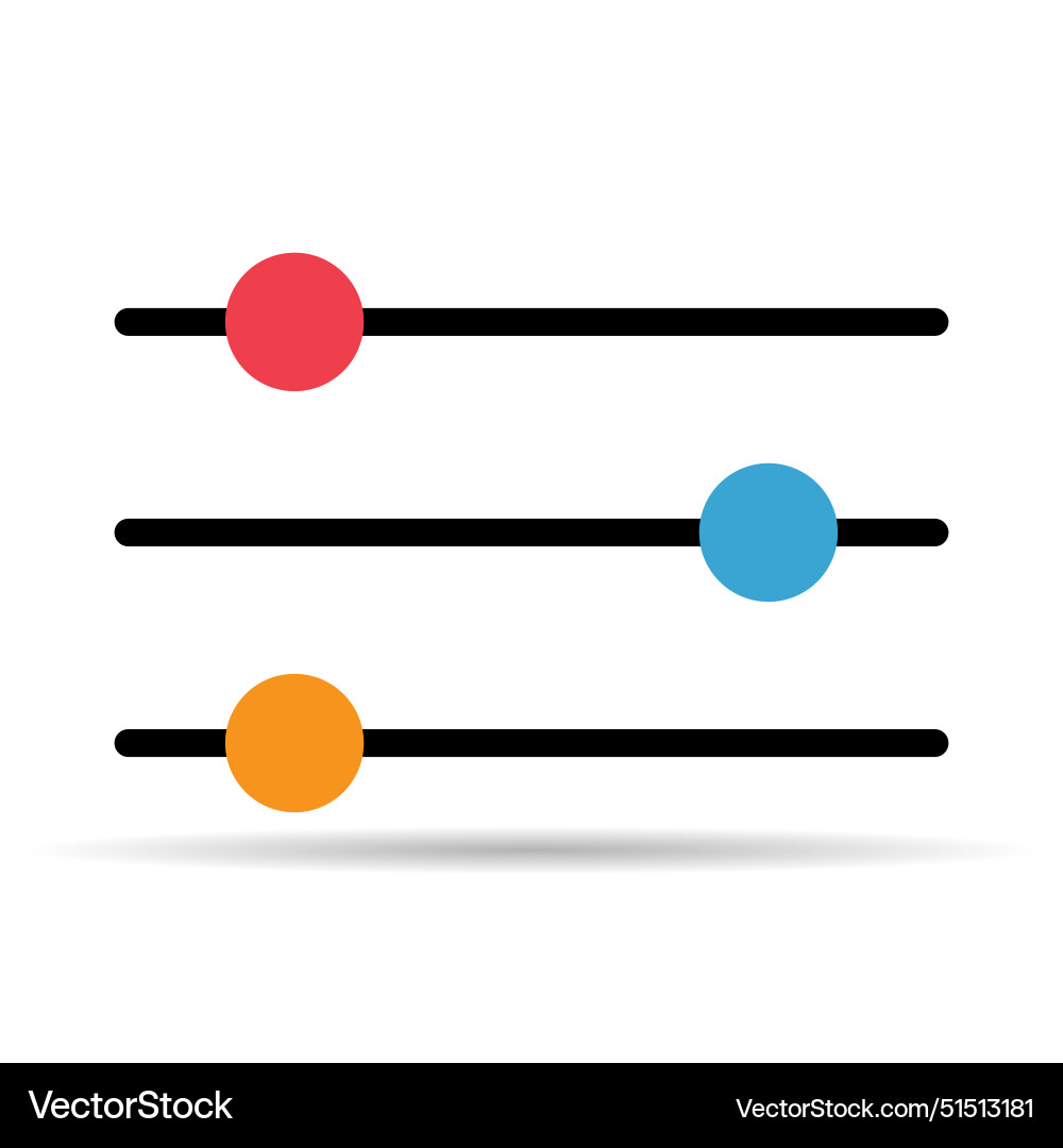 Volume mixer control shadow icon filter sound Vector Image