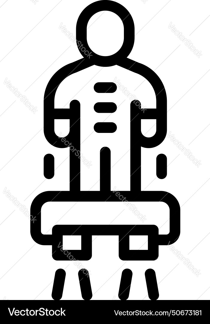 Water rocket board icon outline jetpack Royalty Free Vector