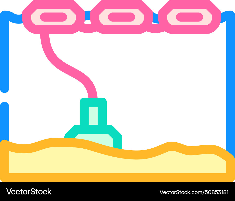Wave energy generation tidal color icon Royalty Free Vector