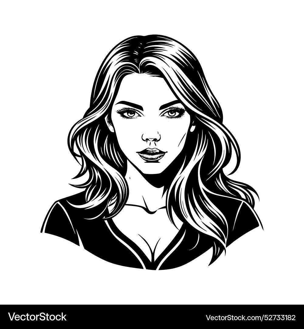 A beautiful young woman image Royalty Free Vector Image