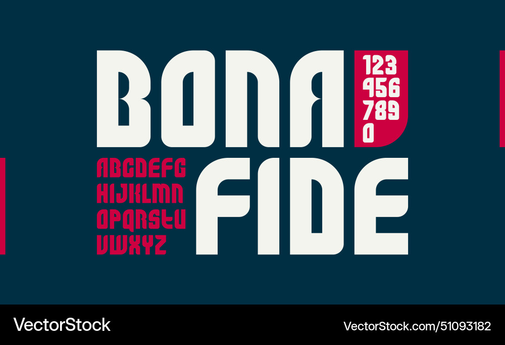 Bold simple sans serif display font for logos Vector Image