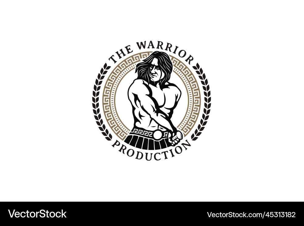 Hercules heracles sword myth greek warrior logo Vector Image