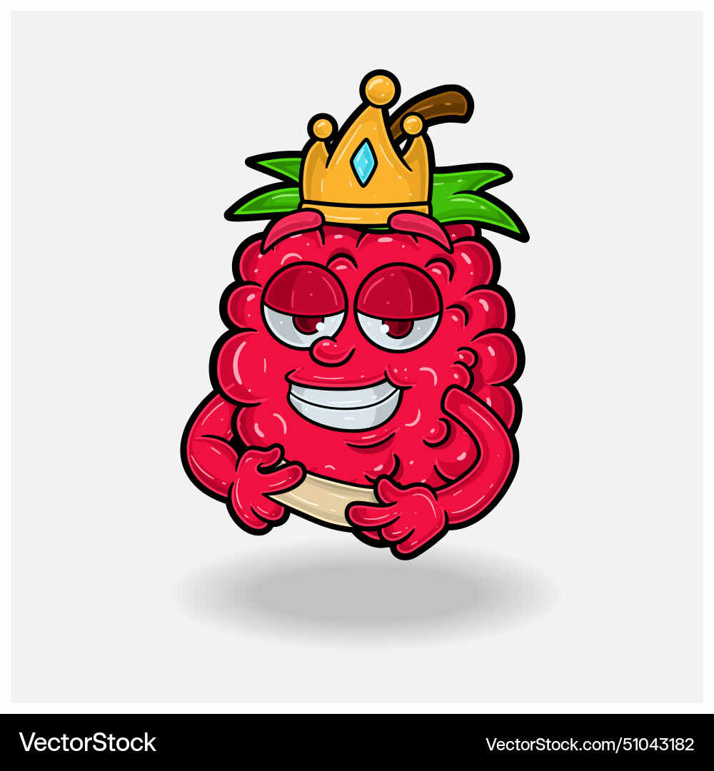 Love struck expression with raspberry fruit crown Vector Image