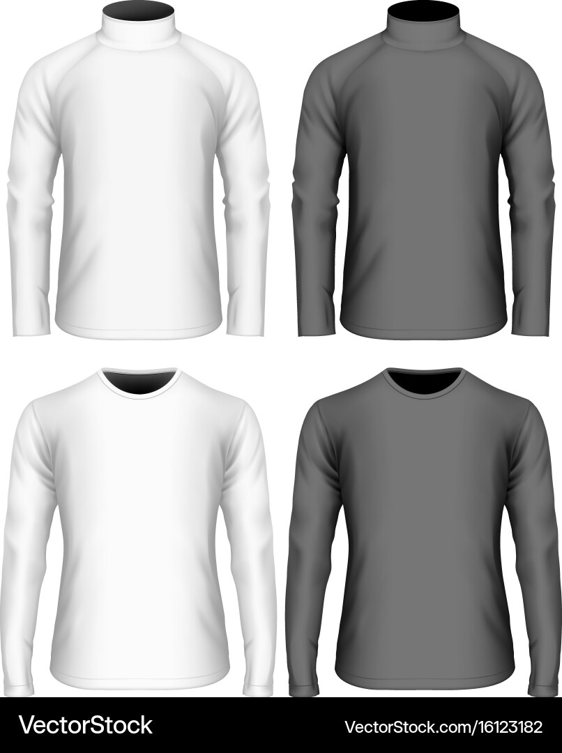 Mens long sleeve t-shirt Royalty Free Vector Image