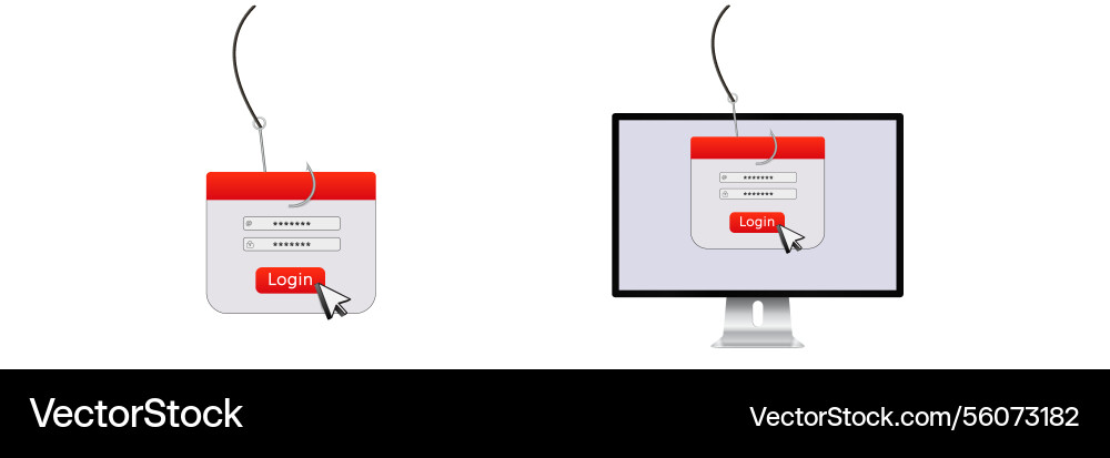 Phishing scam concept with suspicious login prompt