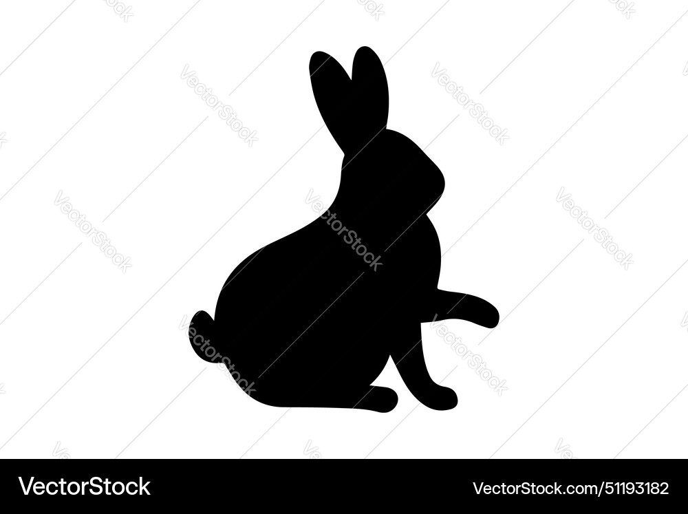 Rabbit bunny silhouette Royalty Free Vector Image
