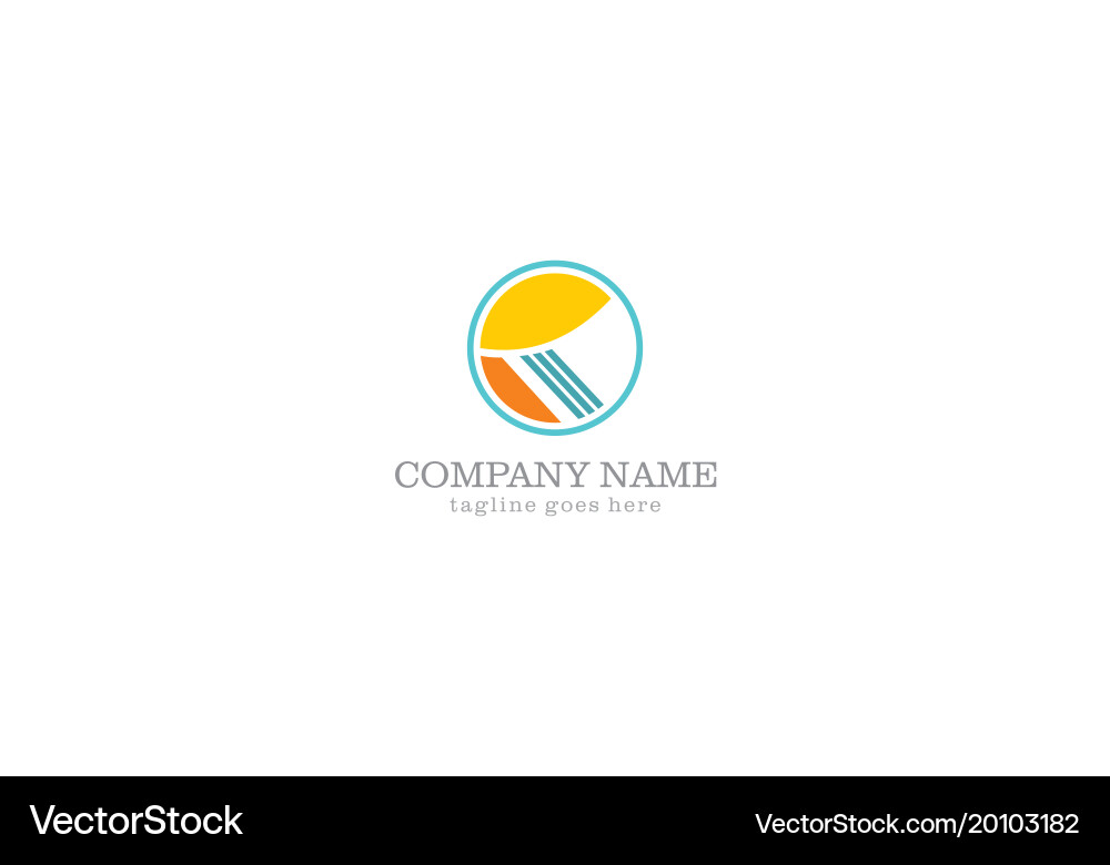 Round abstract company logo Royalty Free Vector Image