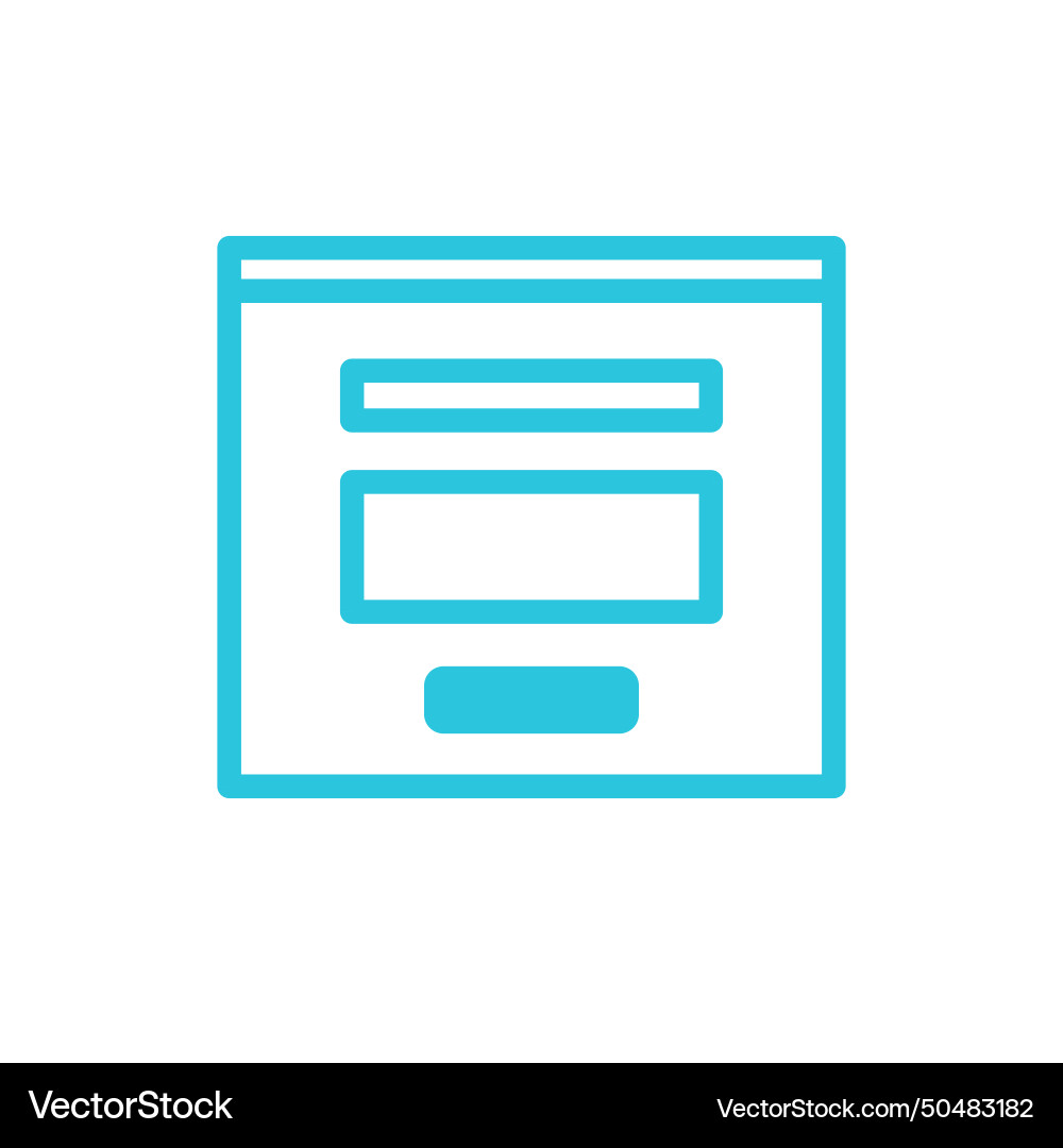 Simple online form from blue icon set Royalty Free Vector