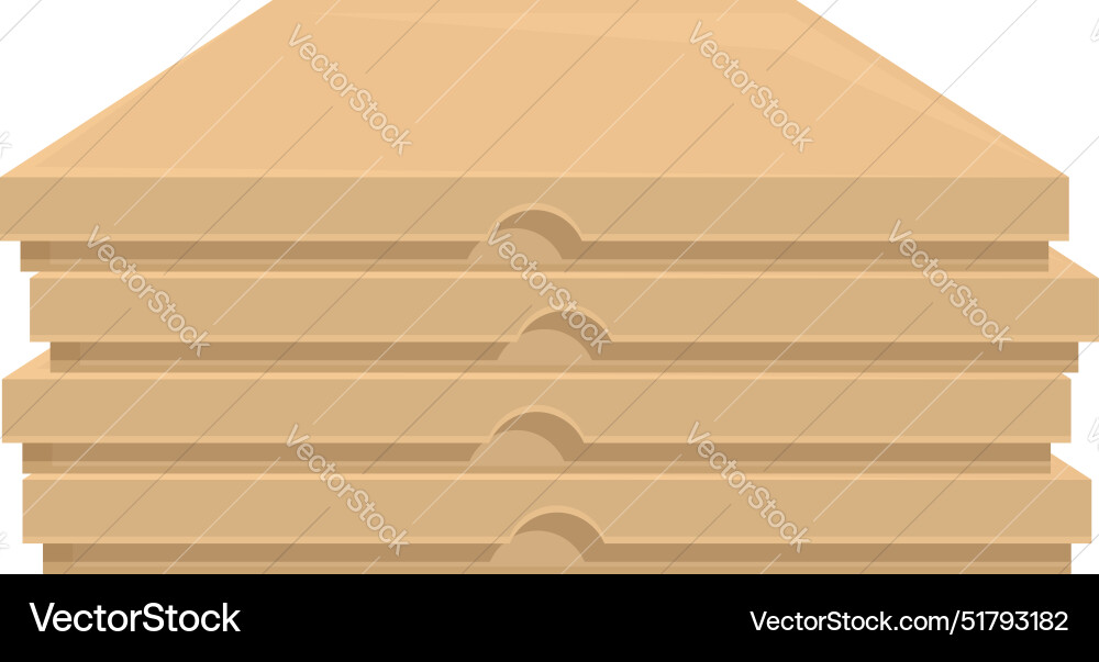 Stack of cardboard pizza boxes for delivery Vector Image
