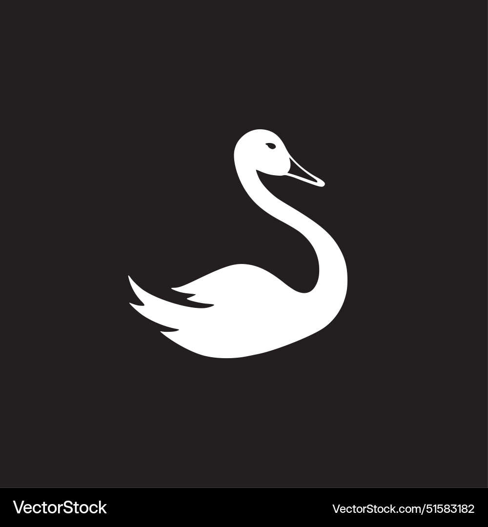 Swan - minimalist and simple silhouette Royalty Free Vector