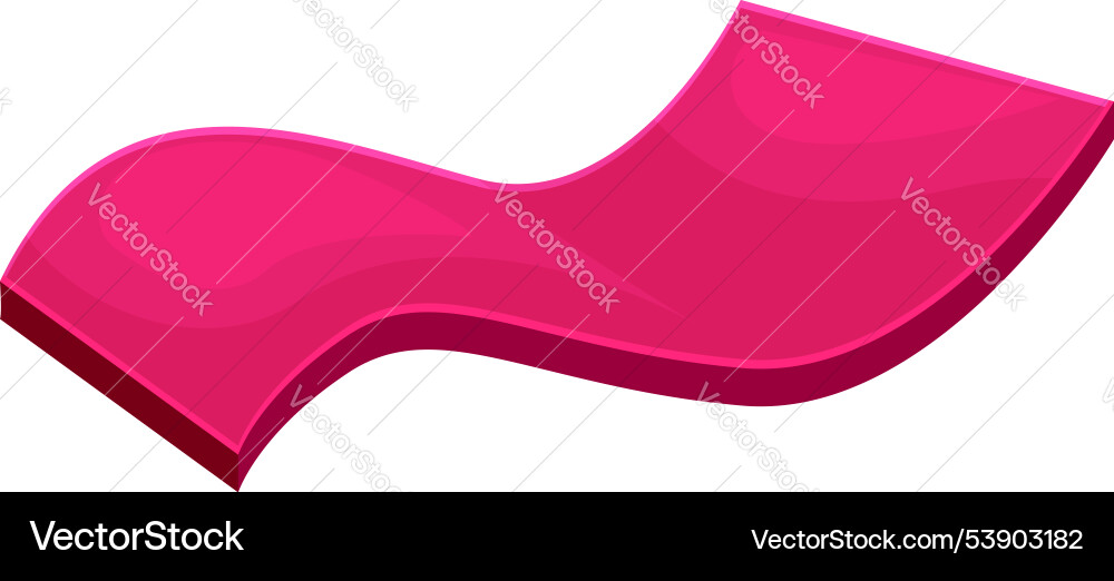Wavy pink stage platform floating on white Vector Image