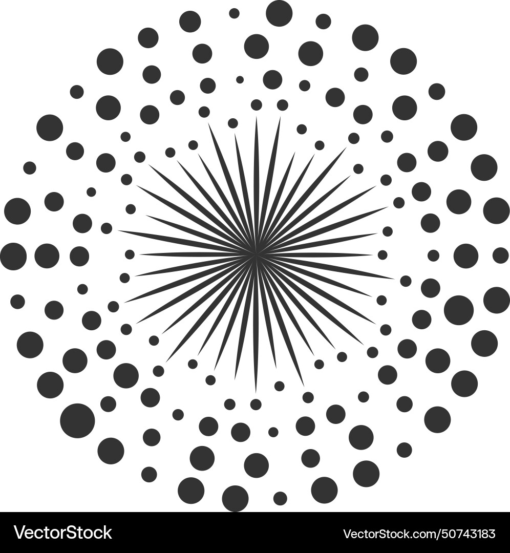 Black radial burst icon explosion symbol star Vector Image