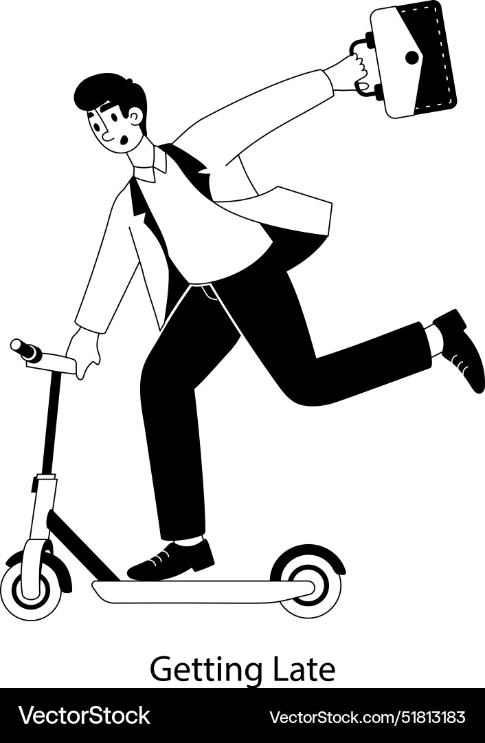 Getting late Royalty Free Vector Image - VectorStock