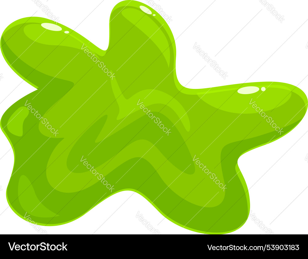 Green goo flowing spreading slime blob Royalty Free Vector