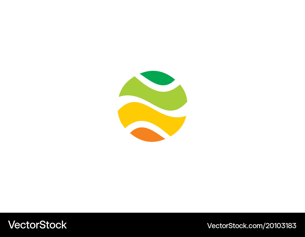Round abstract ecology sphere logo – Royalty-Free Vector | VectorStock