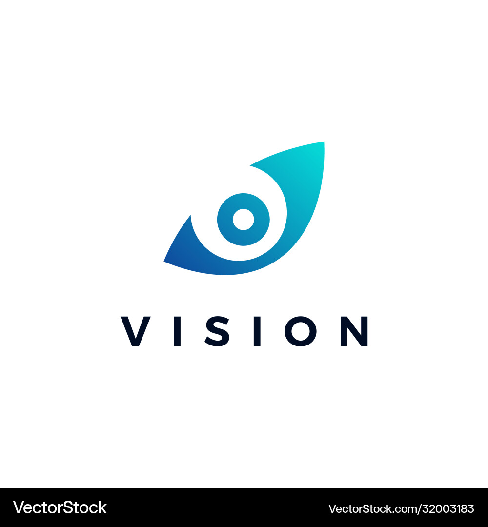 Vision eye logo icon Royalty Free Vector Image