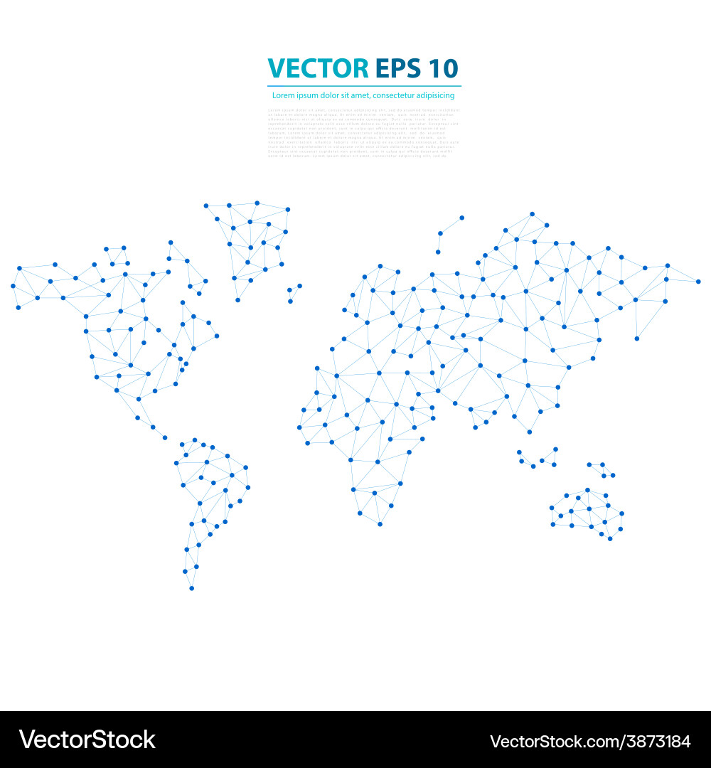 Abstract telecommunication earth map Royalty Free Vector