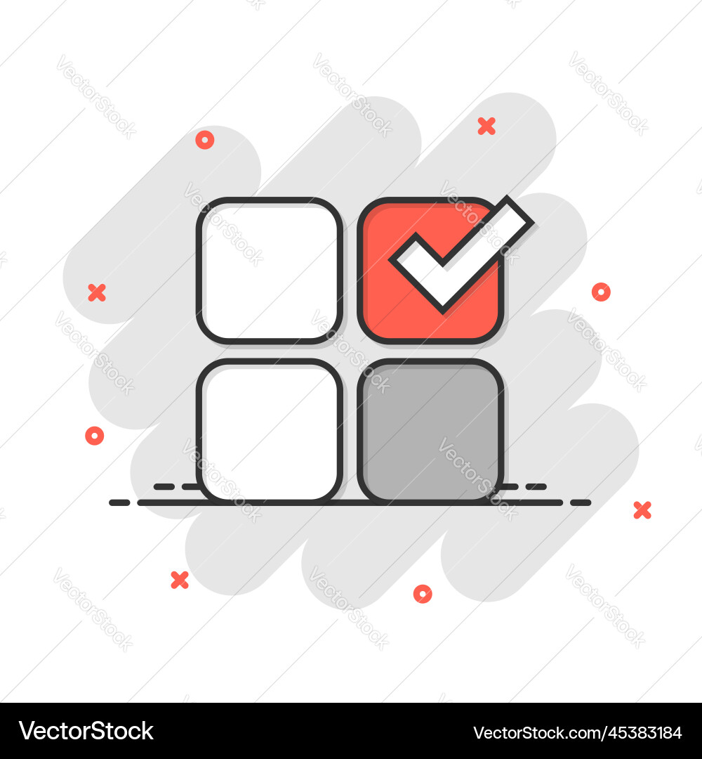 Comic Style Checklist Icon Royalty Free Vector Image