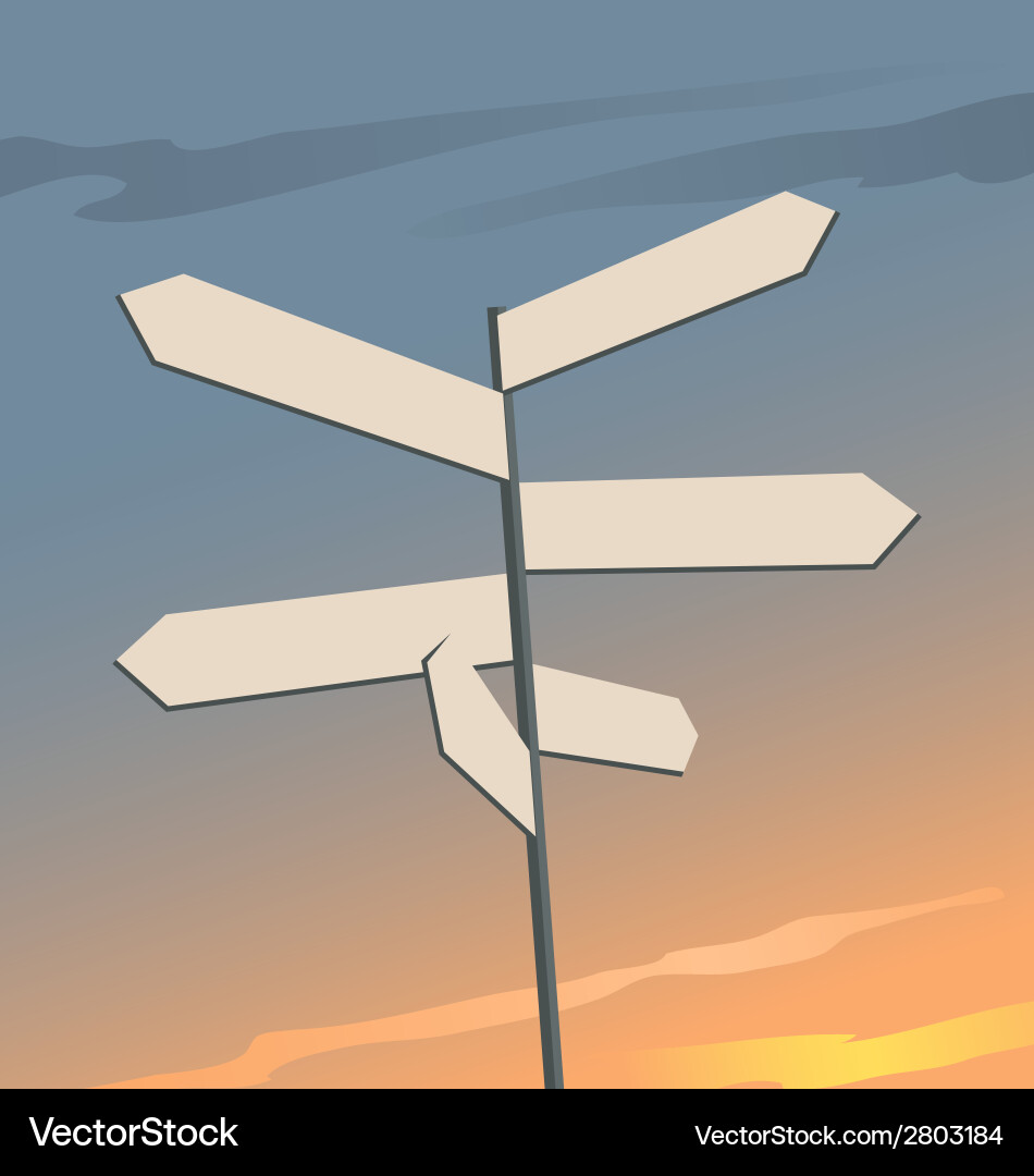 Direction signs Royalty Free Vector Image - VectorStock