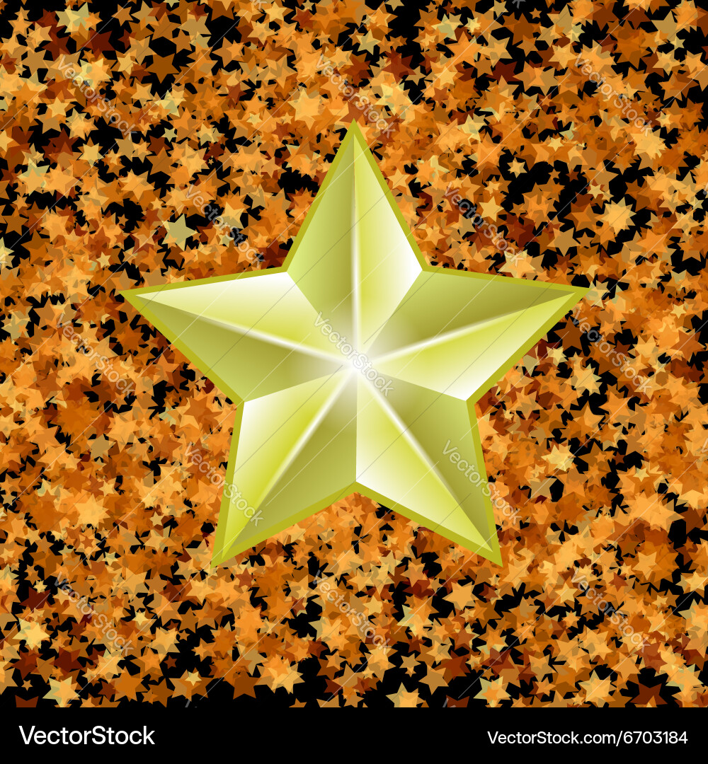 Gold metal star Royalty Free Vector Image - VectorStock