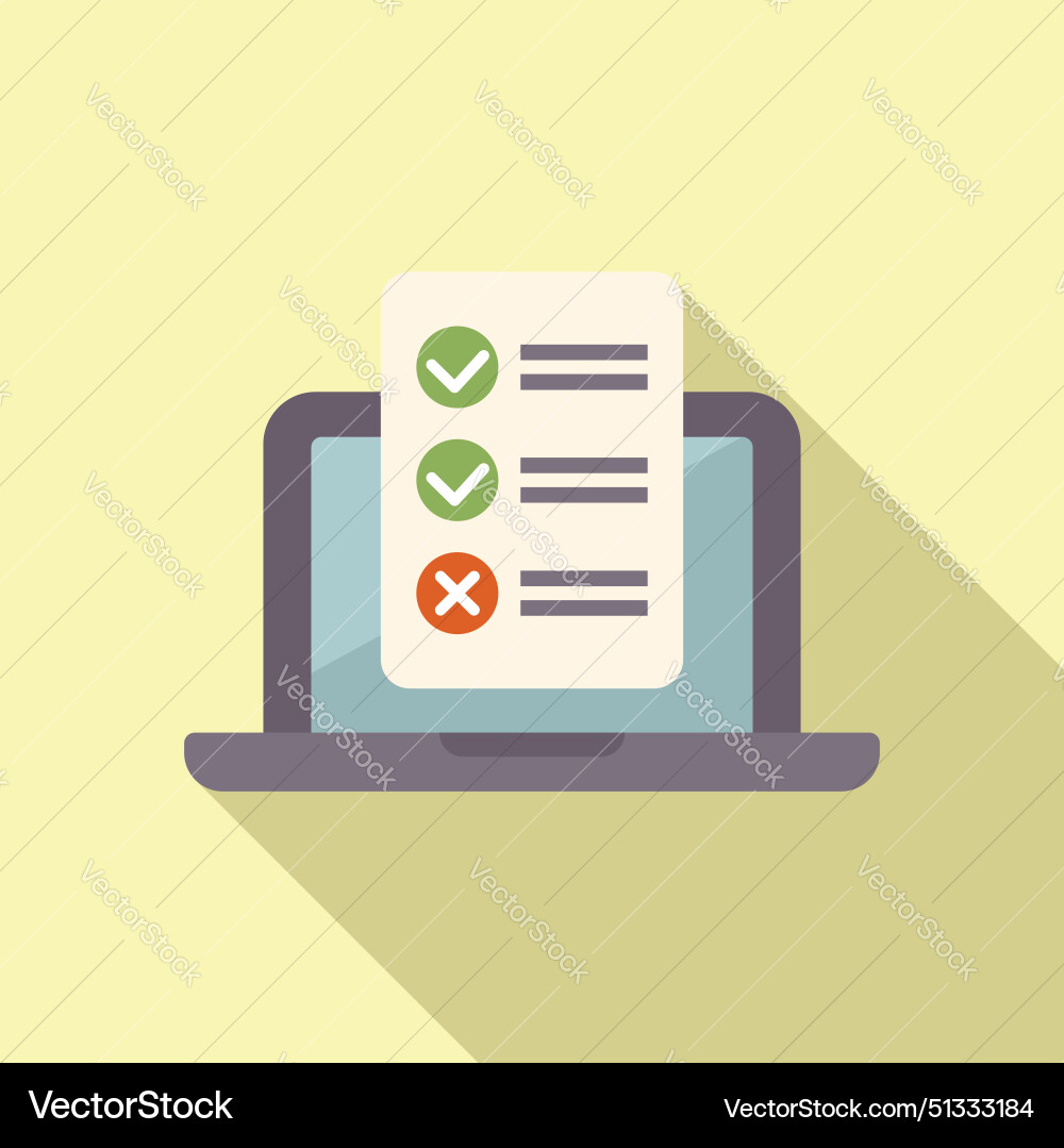 Online survey completion concept Royalty Free Vector Image