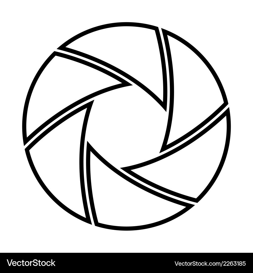 Camera shutter Royalty Free Vector Image - VectorStock