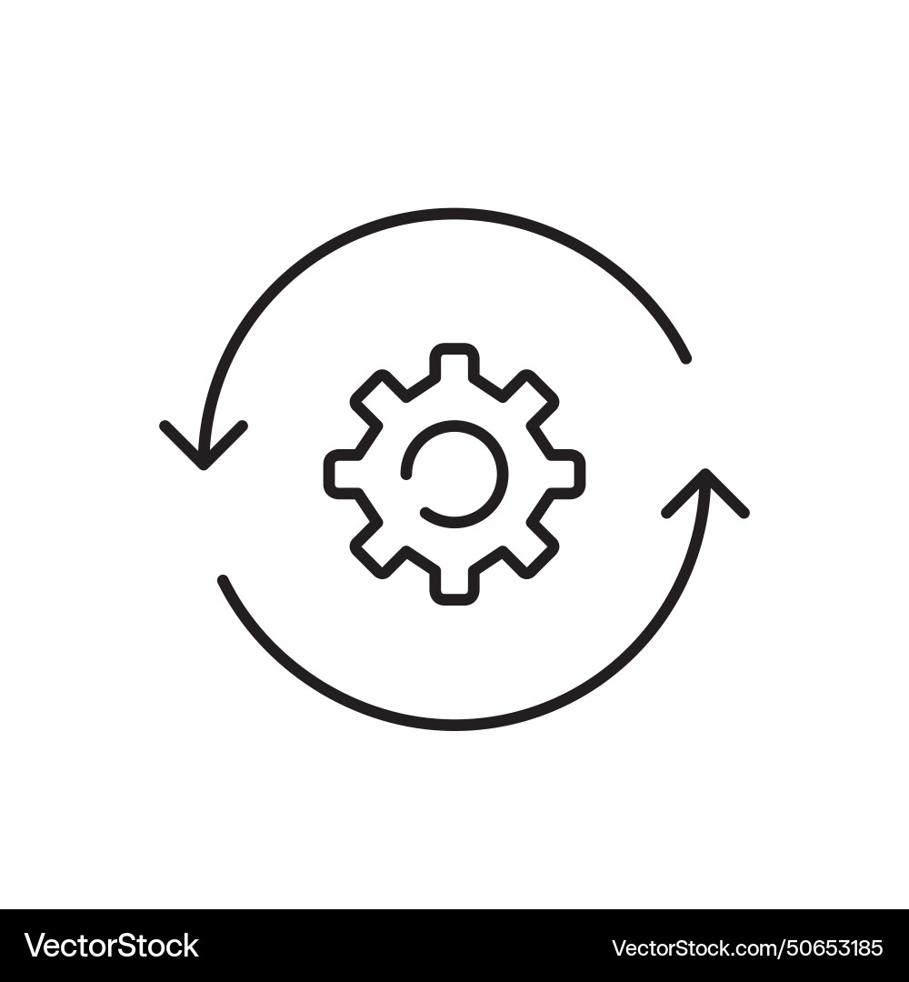 Continuous renewal and optimization of processes Vector Image