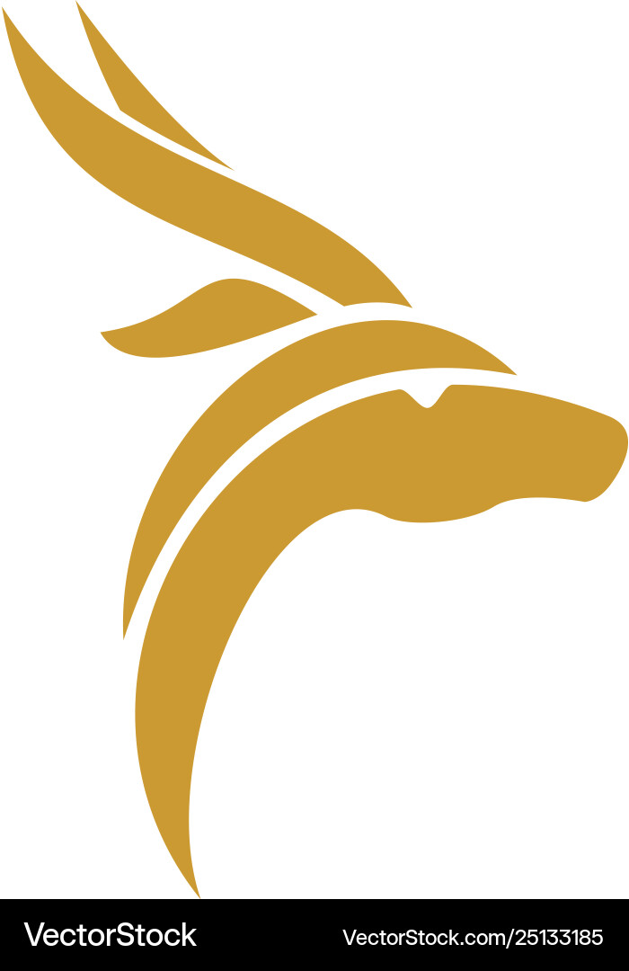 Gazelle-head-icon-logo Royalty Free Vector Image