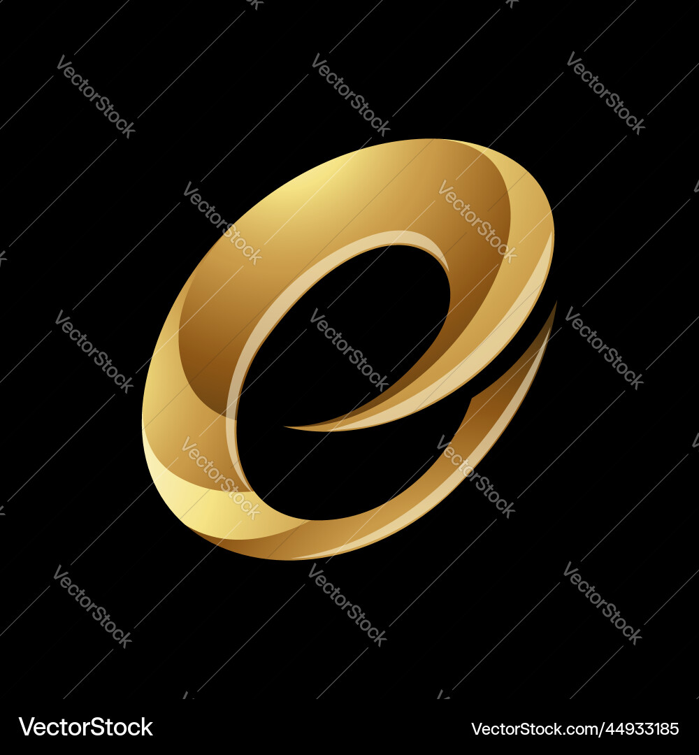 Golden glossy spiky round letter e icon Royalty Free Vector