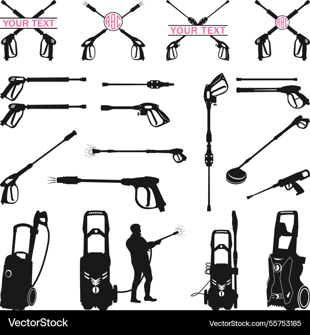 Pressure washer gun high-pressure Royalty Free Vector Image