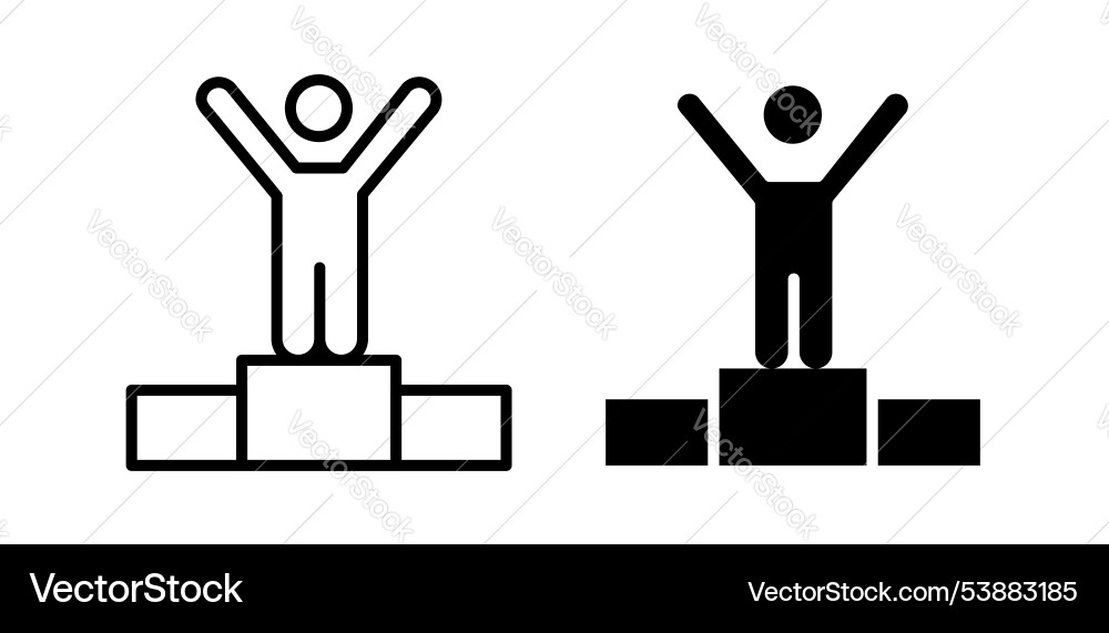 Success icon set Royalty Free Vector Image - VectorStock